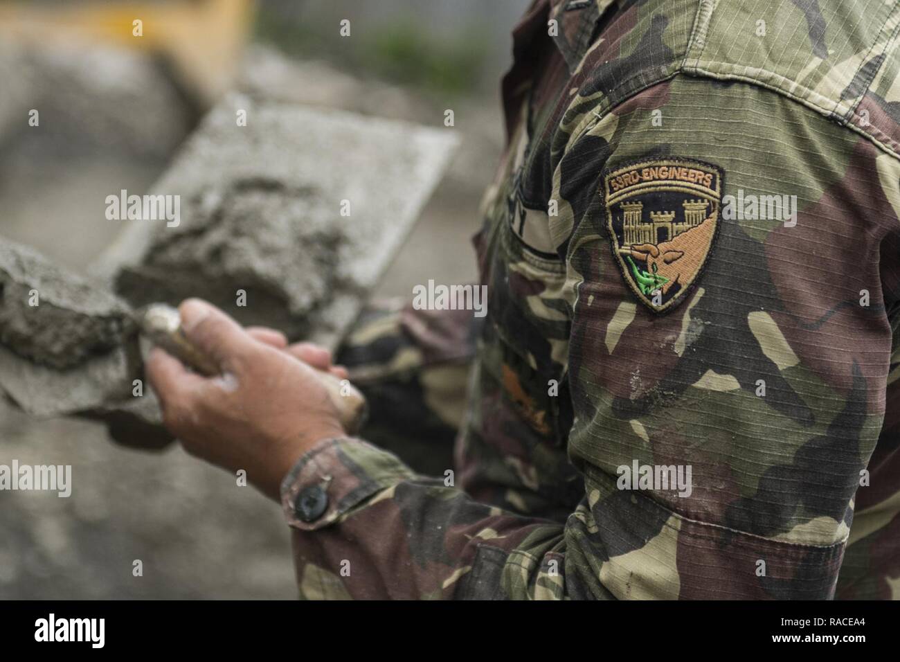 A Philippine Army soldier, assigned to Philippine Army 53rd Engineer ...
