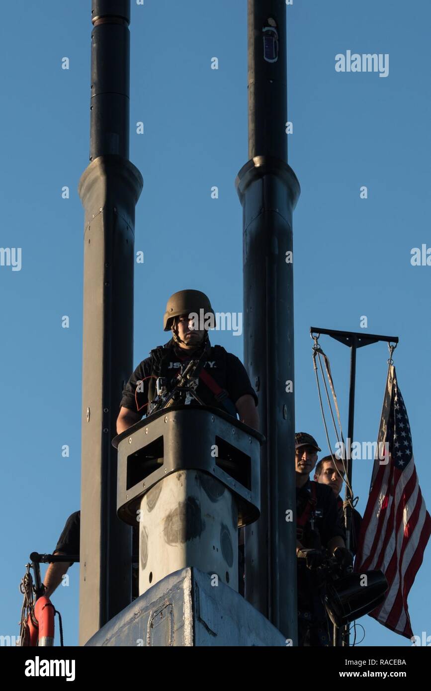 AT SEA (January 18, 2017) Members of the USS Cheyenne (SSN 773) conduct ...