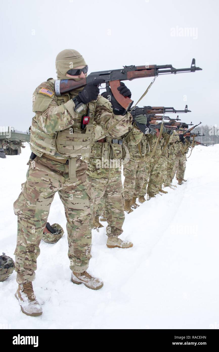 Soldiers of Company A, 1st Battalion, 179th Infantry Regiment, 45th ...