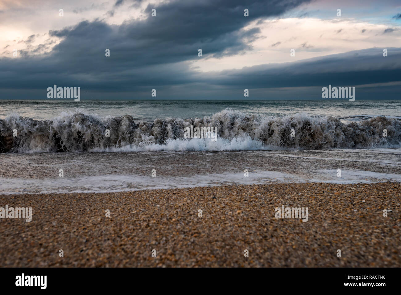 Seashore, stormy sea Stock Photo - Alamy