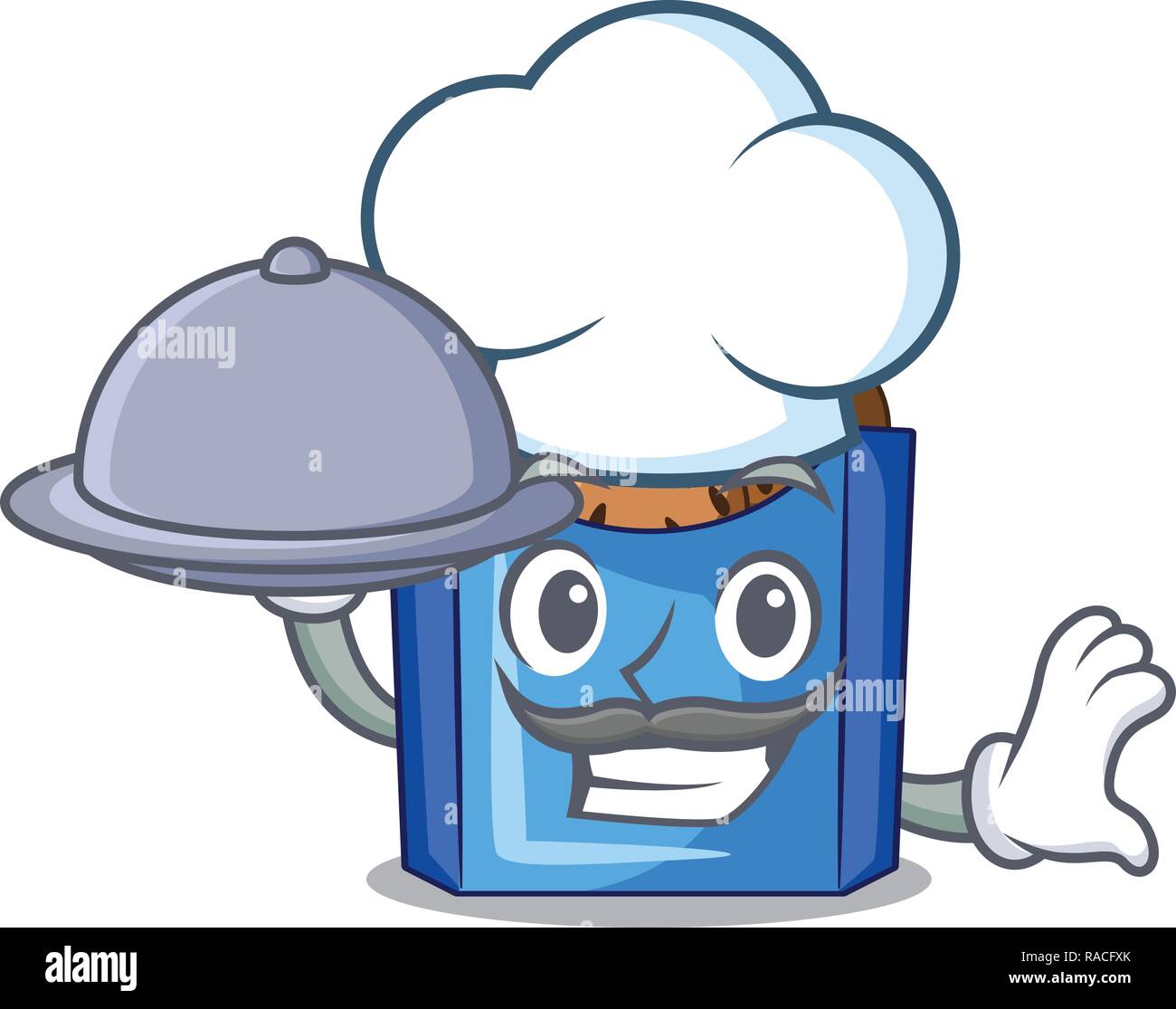 Chef with food fried falafel is on character plates Stock Vector Image ...