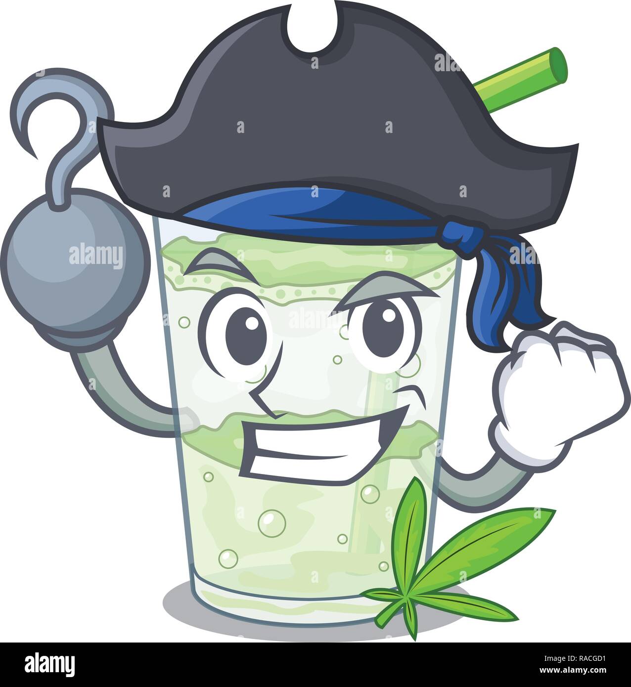 Pirate fresh lassi bhang in glas cartoon Stock Vector Image & Art - Alamy