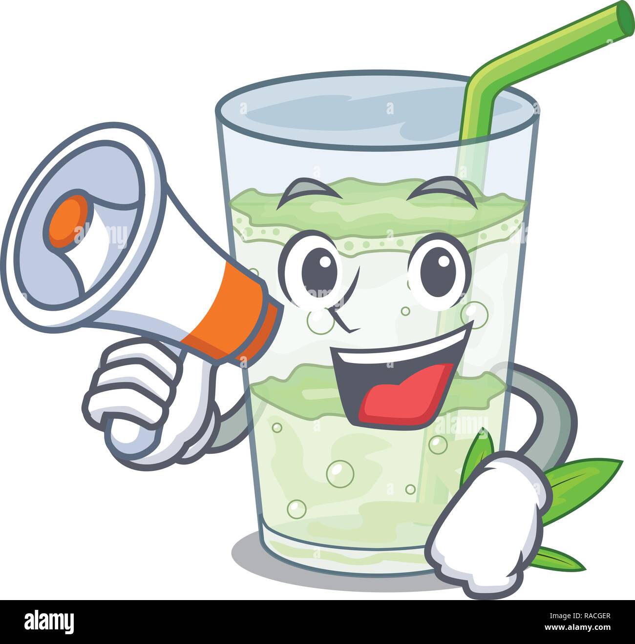 With megaphone fresh lassi bhang in glas cartoon Stock Vector Image ...