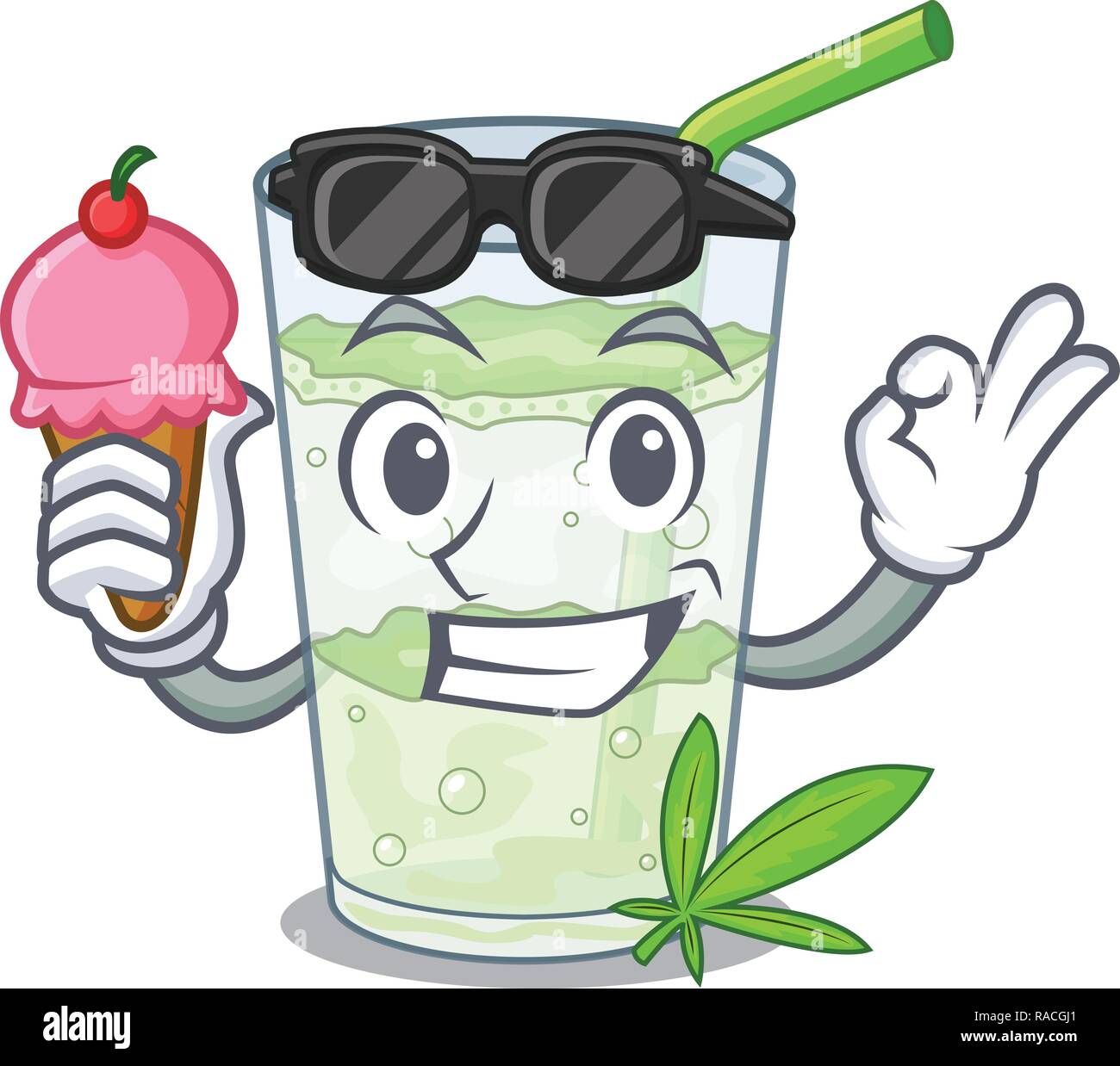 Cannabis ice cream Stock Vector Images - Alamy