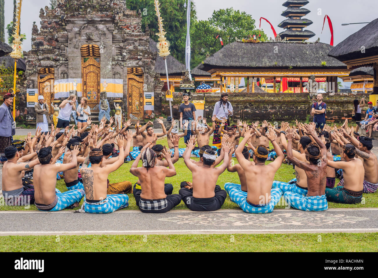 BALI - 2018 MAY 20: traditional Balinese Kecak dance at Ulun danu ...