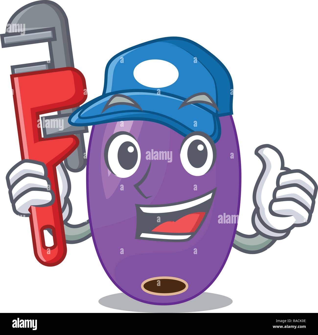 Plumber fruit jambolan isolated in the mascot Stock Vector Image & Art ...