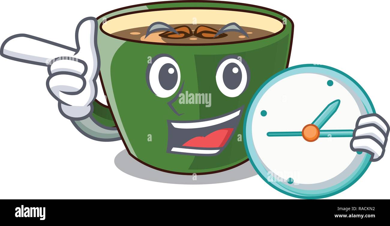 With clock Indian masala tea on character board Stock Vector Image ...