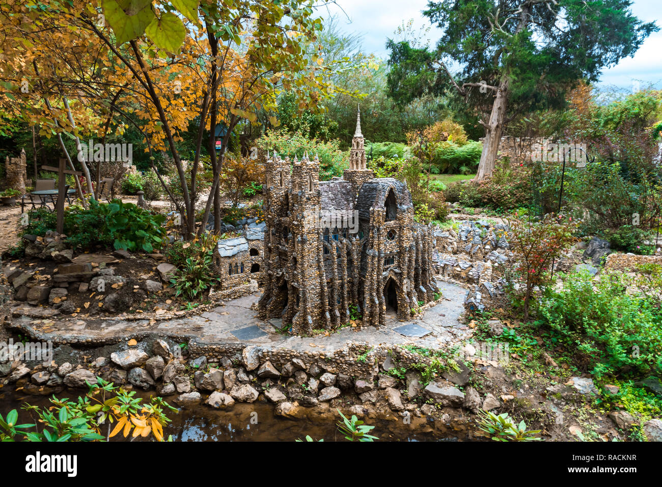 View of miniature versions of famous buildings around the world ...