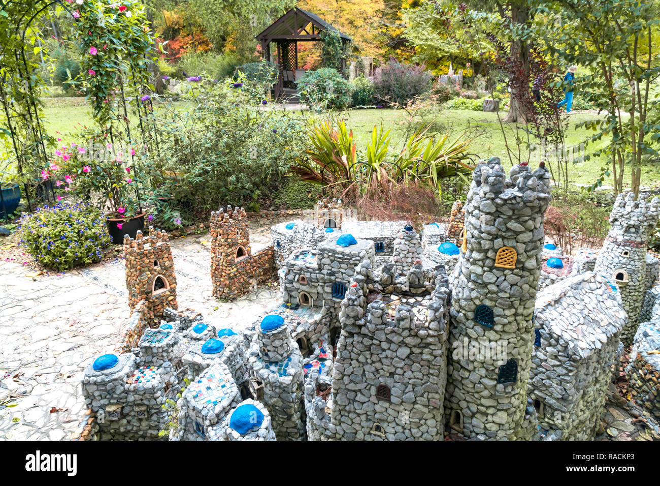 View of miniature versions of famous buildings around the world ...