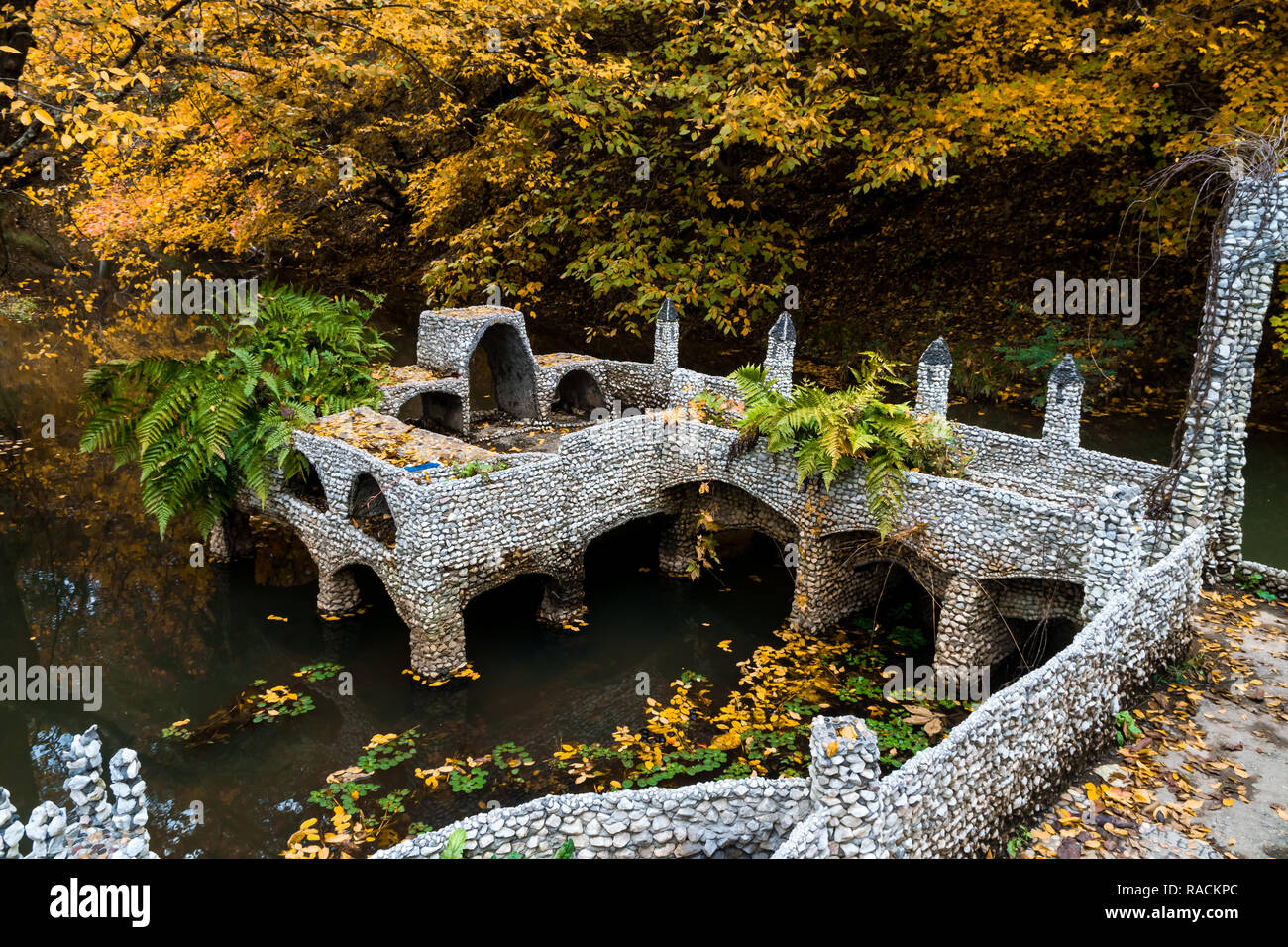 View of miniature versions of famous buildings around the world ...