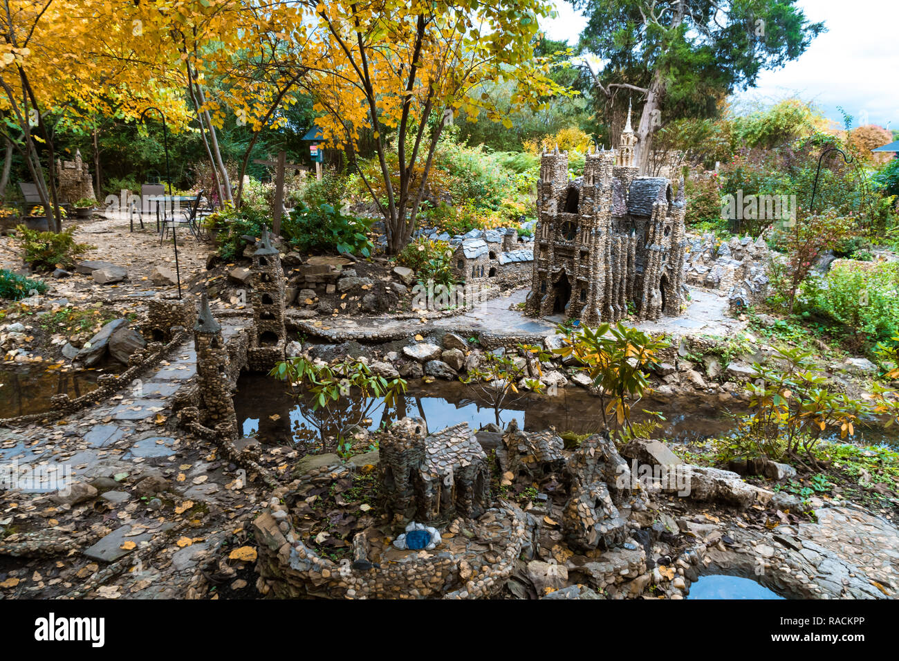 View of miniature versions of famous buildings around the world ...