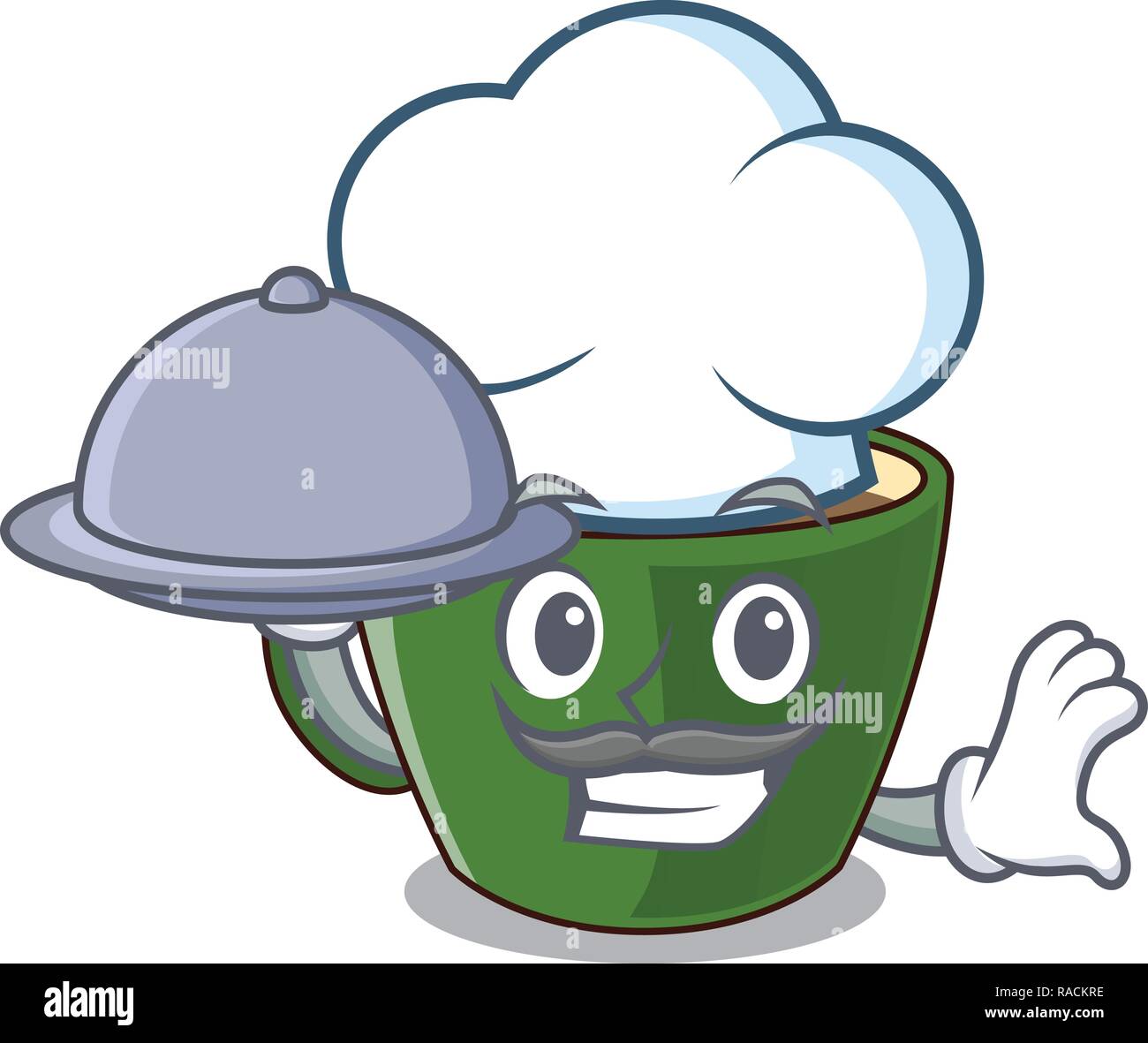 Chef with food Indian masala tea in cartoon cup Stock Vector Image ...