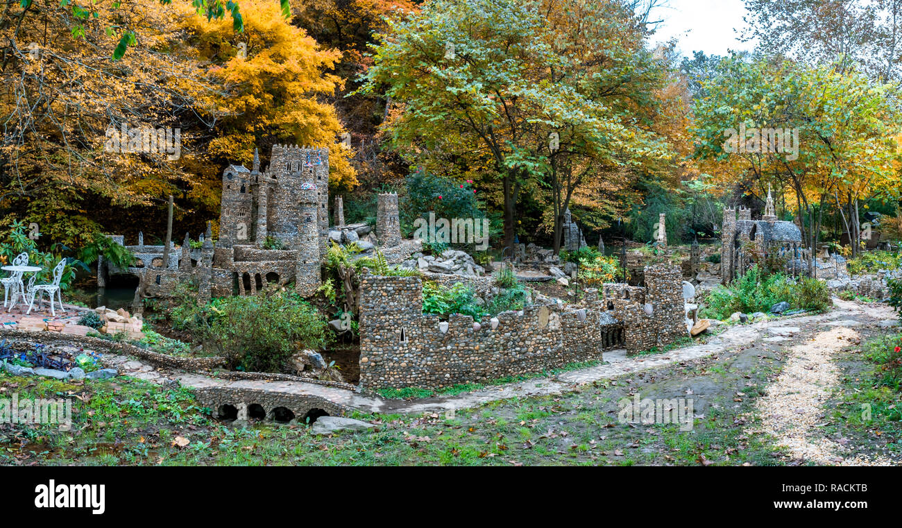 View of miniature versions of famous buildings around the world ...