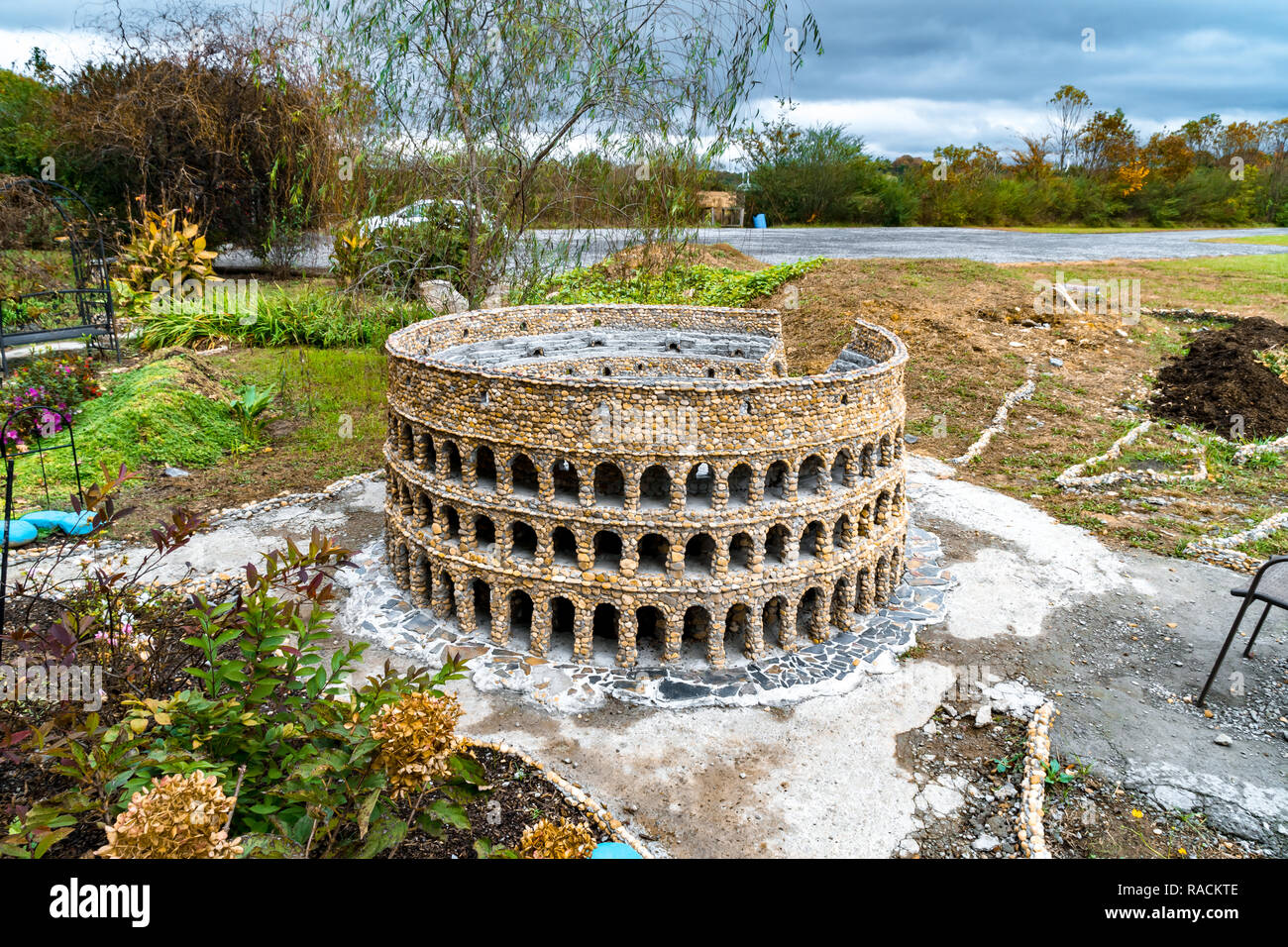 View of miniature versions of famous buildings around the world ...