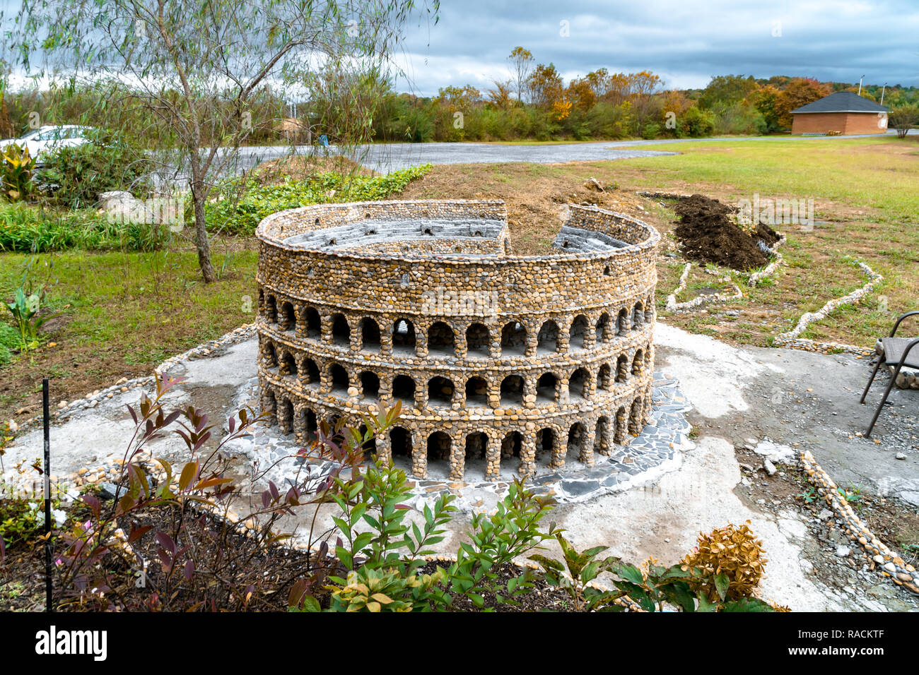 View of miniature versions of famous buildings around the world ...