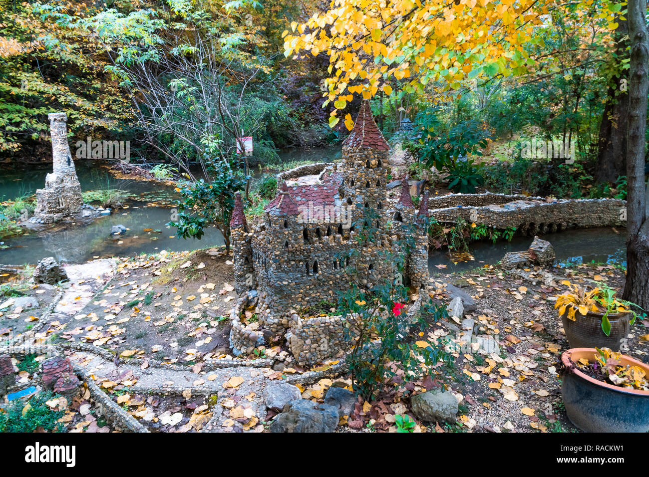 View of miniature versions of famous buildings around the world ...