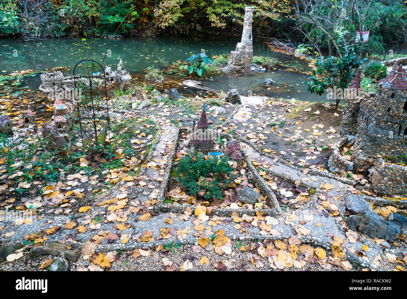 View of miniature versions of famous buildings around the world ...