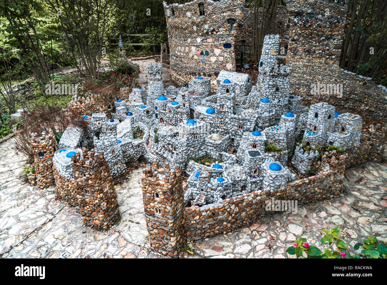 View of miniature versions of famous buildings around the world ...