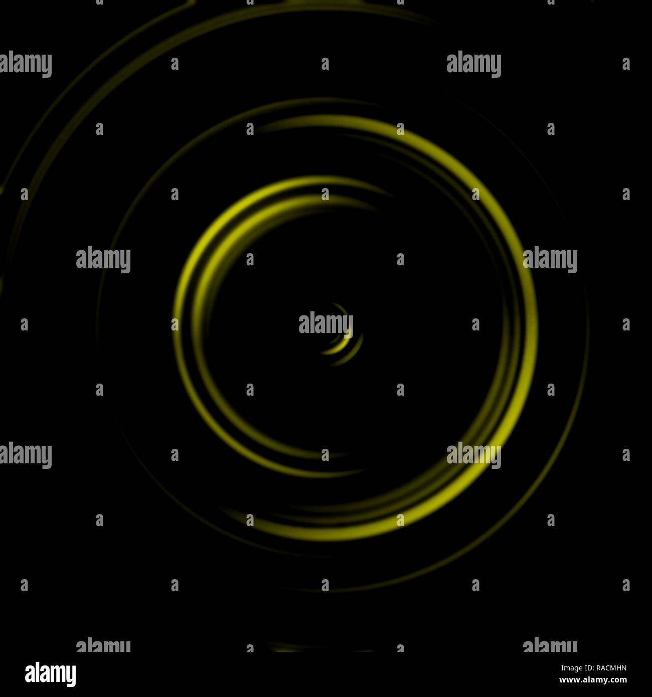 Abstract yellow spin signal on black background Stock Photo - Alamy