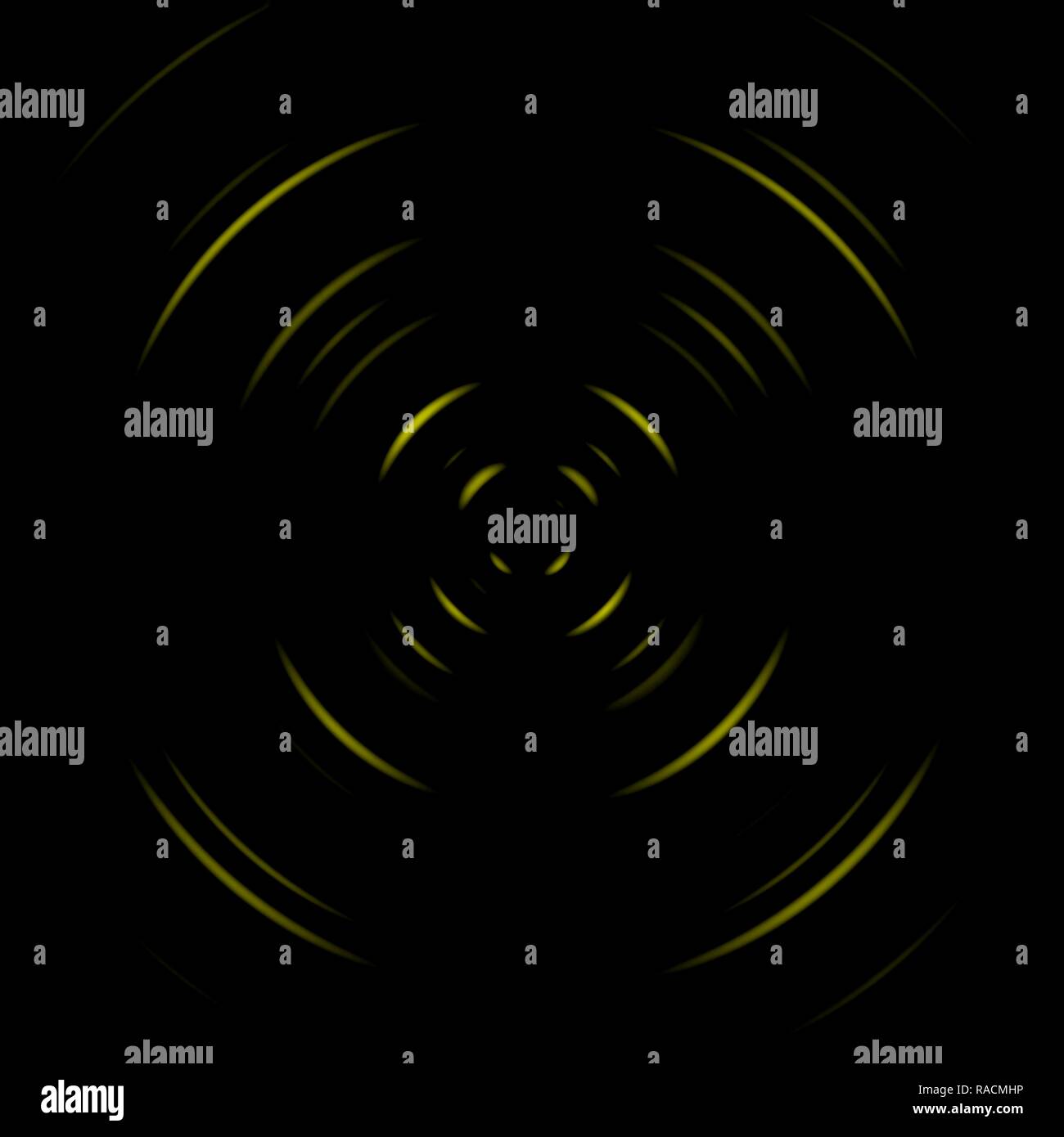 Abstract yellow wireless network symbol on black background Stock Photo ...
