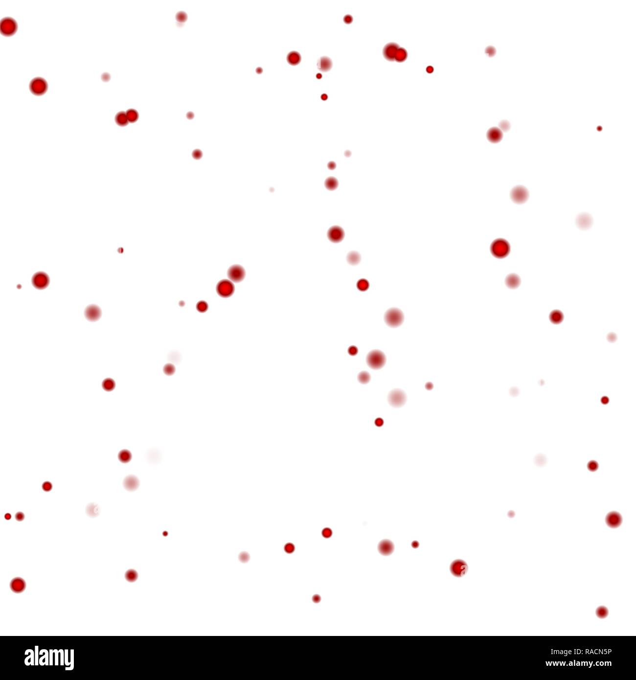 Falling red dots with white background Stock Photo - Alamy