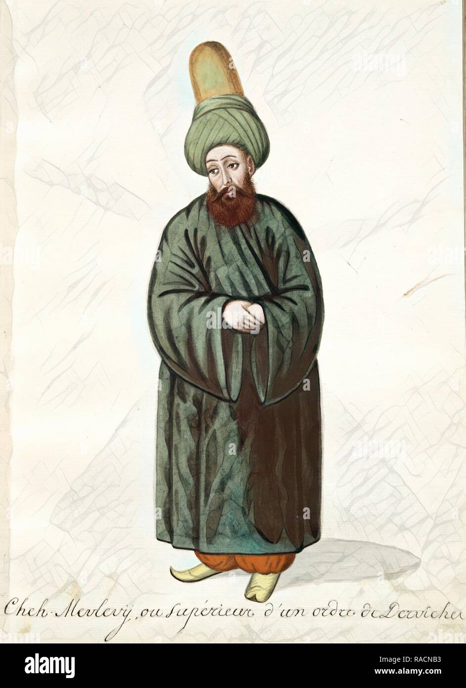 Cheh mevlevy [sheyh mevlevy] ou supÃ©rieur d'un ordre de derviches. [54 ...