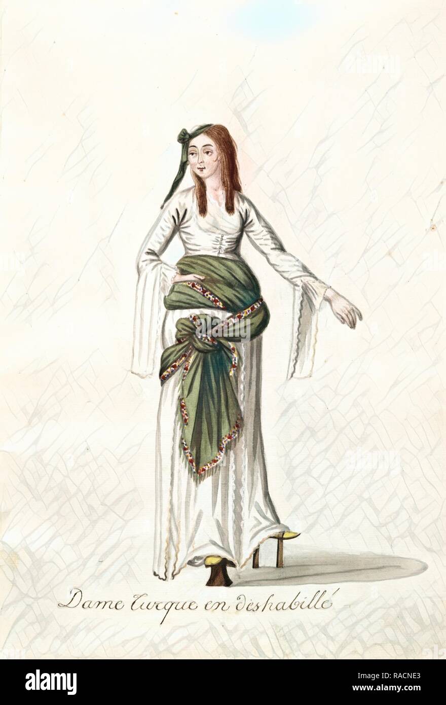 Dame turque en deshabillÃƒÂ©. Wearing high plarform bath shoes. [75 ...