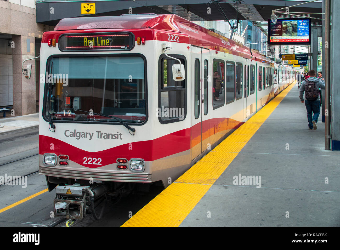 Downtown Calgary train station, Alberta, Canada, North America Stock ...