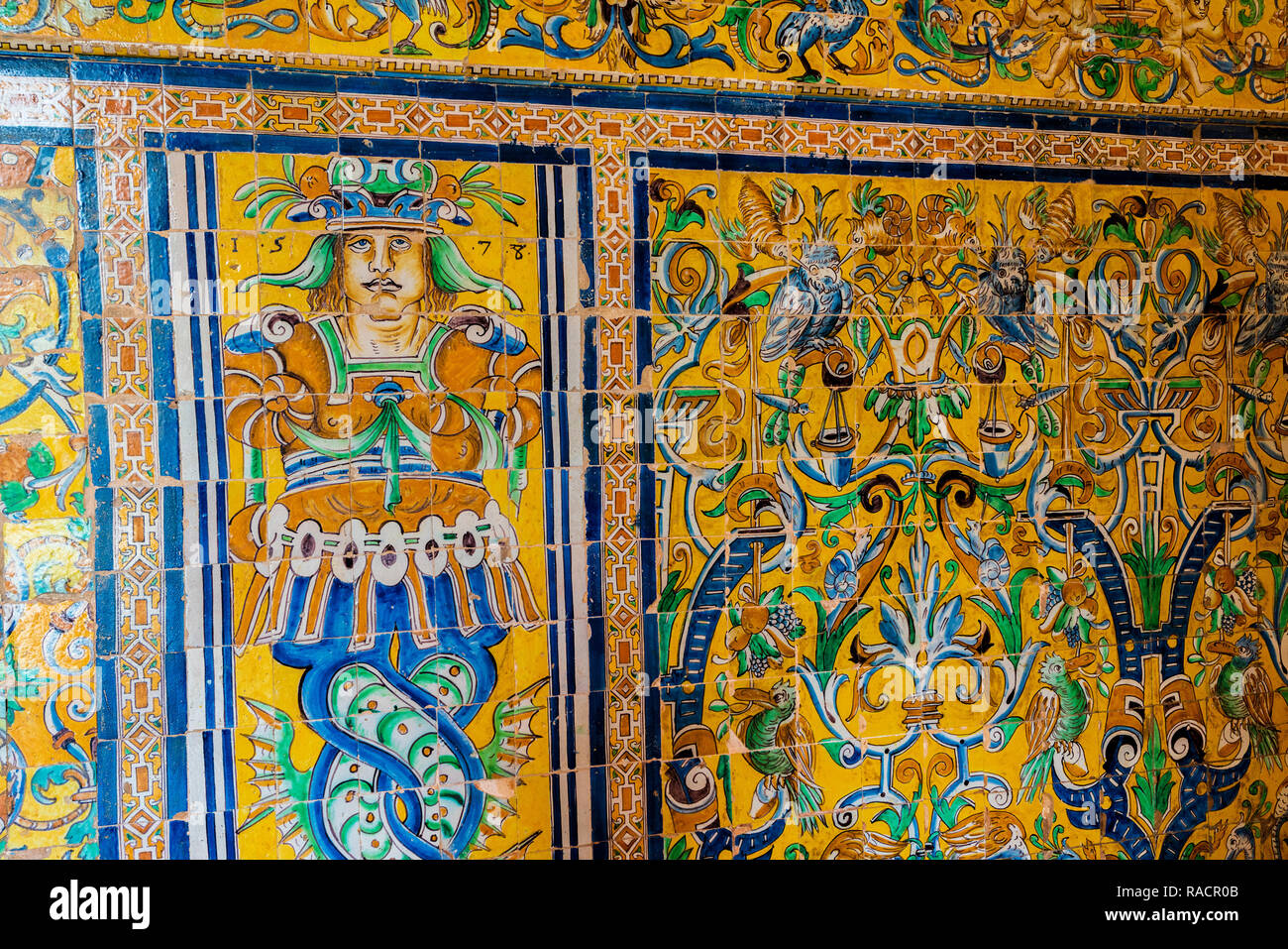 Seville alcazar ceramic tiles hi-res stock photography and images - Alamy