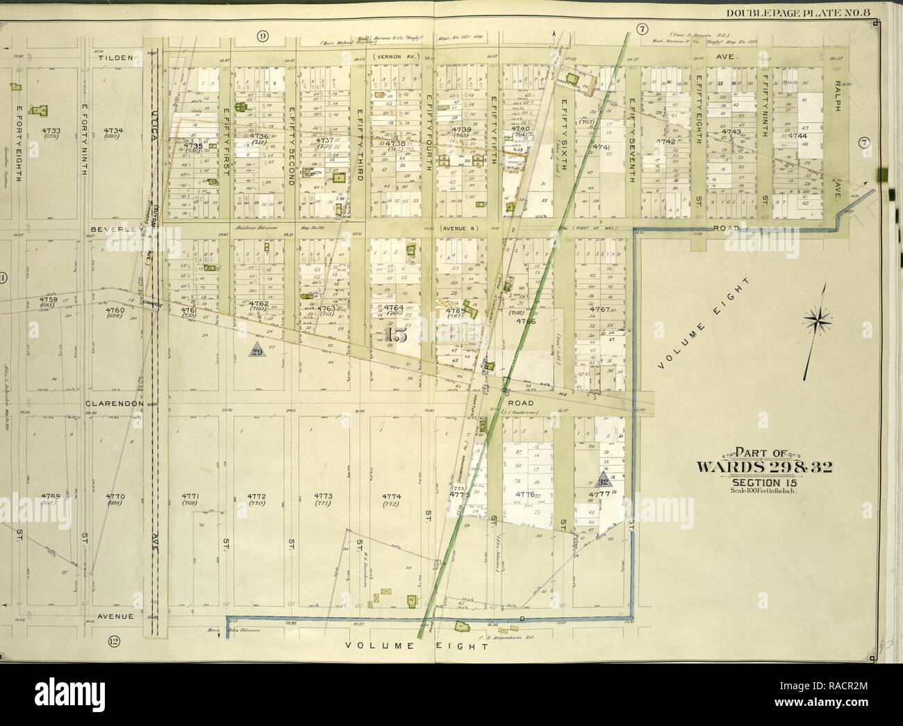 Brooklyn, Vol. 5, Double Page Plate No. 8, Part of Wards 29 & 32 ...