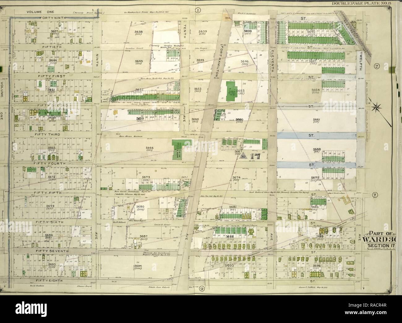 Brooklyn, Vol. 6, Double Page Plate No. 8, Part of Ward 30, Section 17 ...