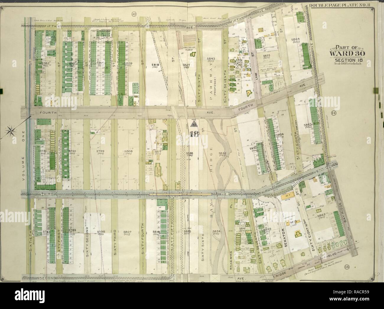 Brooklyn, Vol. 6, Double Page Plate No. 11, Part of Ward 30, Section 18 ...