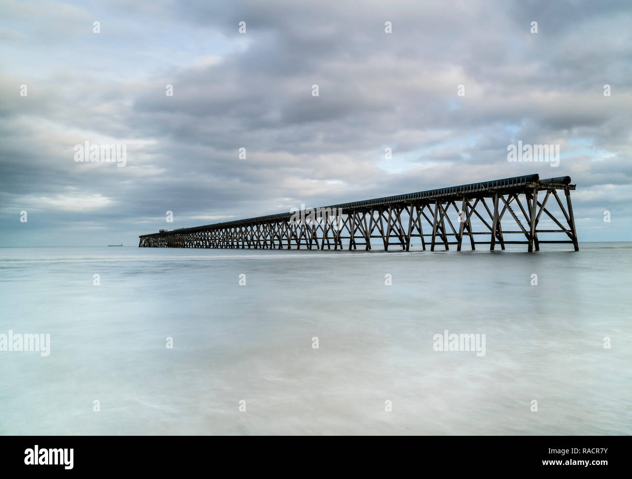 The Disused Steetley Pier, Hartlepool, County Durham, UK Stock Photo ...