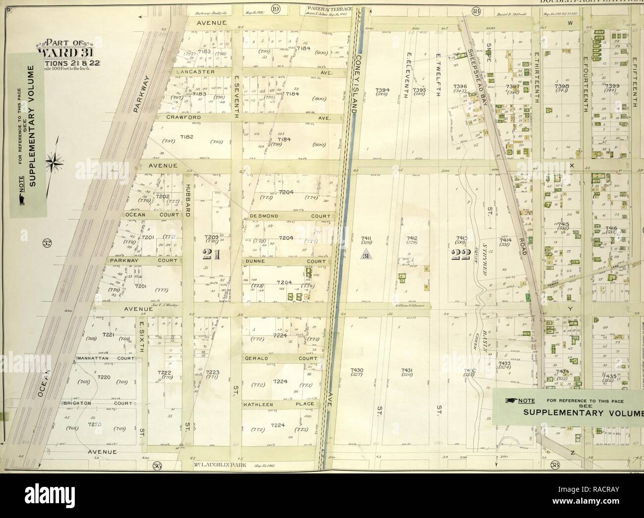 Brooklyn, Vol. 7, Double Page Plate No. 37, Part of Ward 31, Sections ...