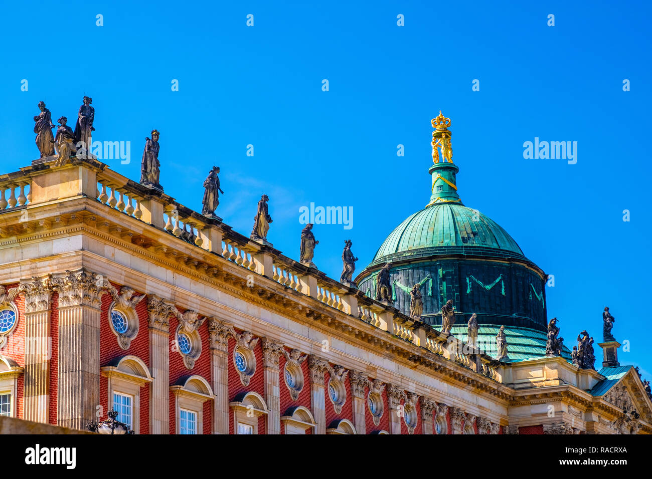 Potsdam, Brandenburg / Germany - 2018/07/29: Facade and dome of the ...