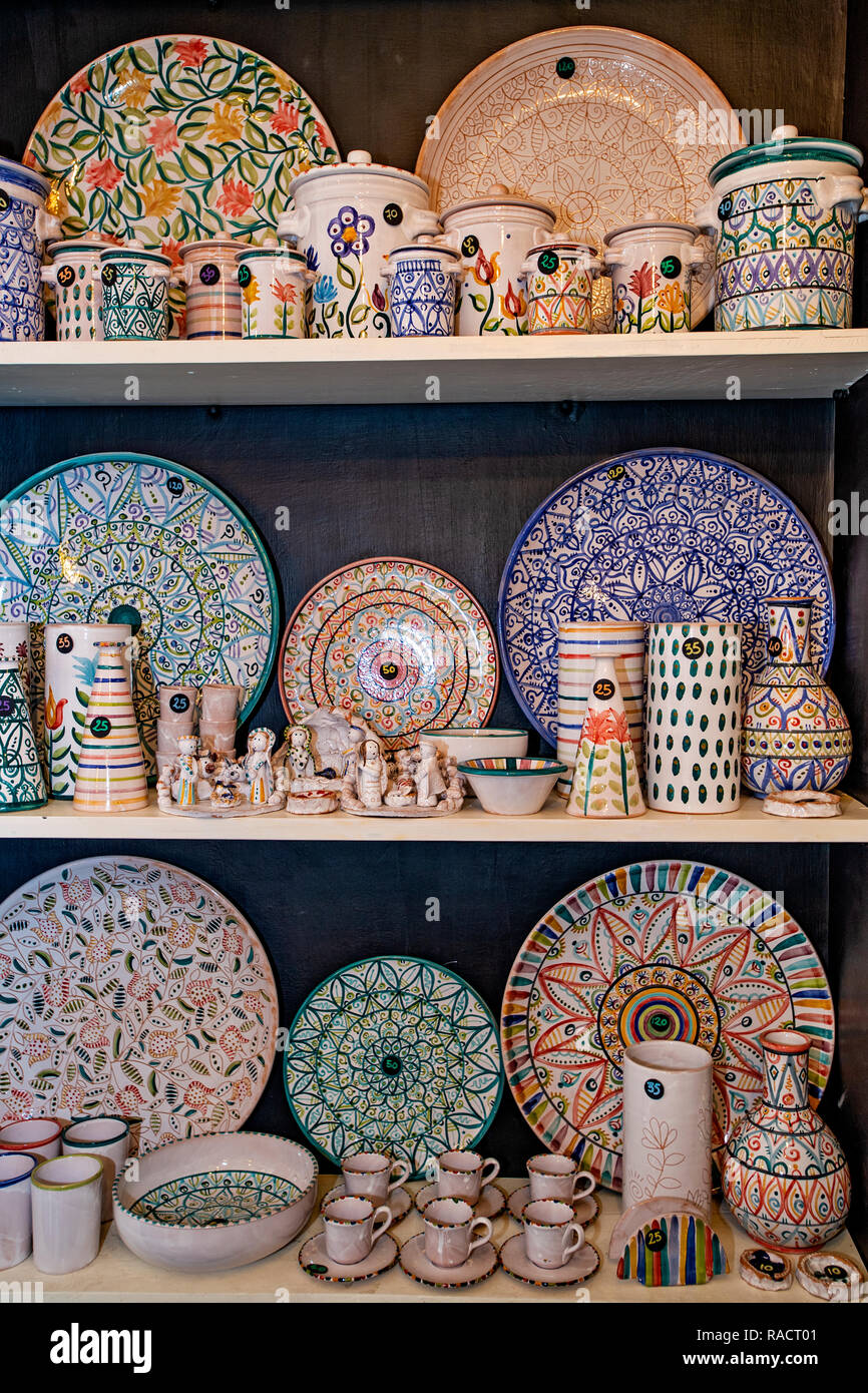 Italy Basilicata Matera handicraft pottery of Dacia Capriotti Stock ...