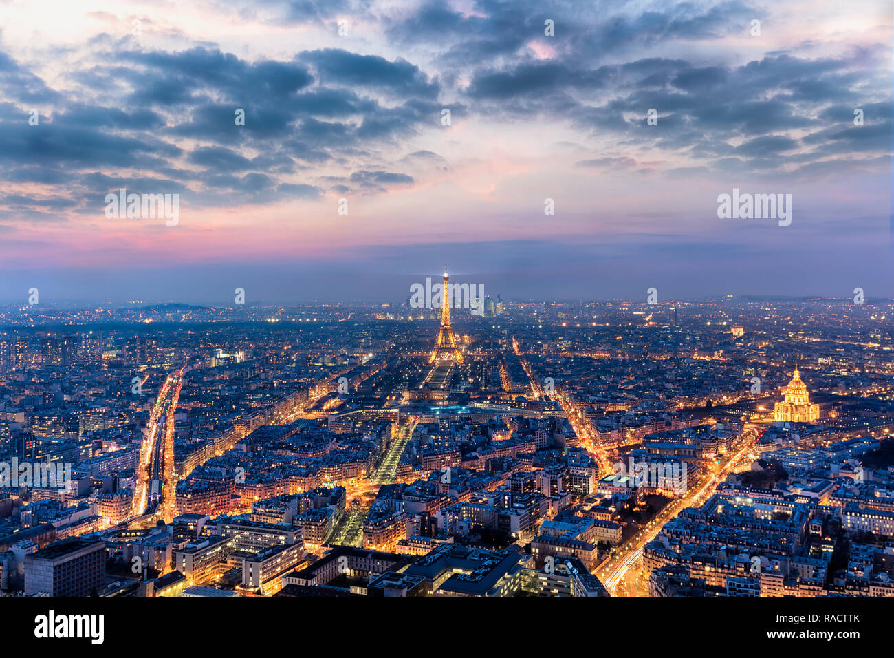 Paris looking out from the Montparnasse Tower, Paris, France, Europe ...