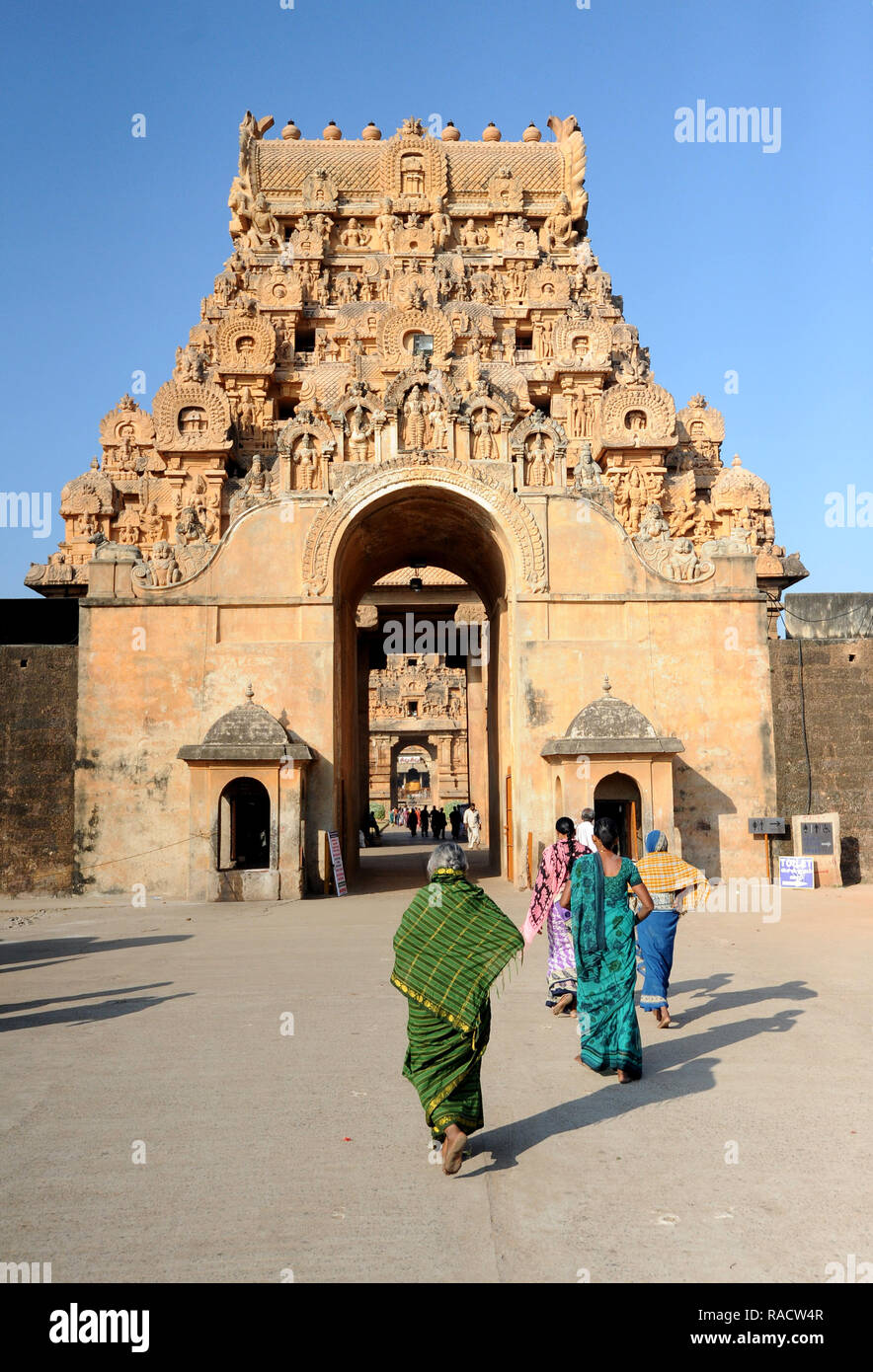 Outer carved stone entrance gate to 11th century Brihadisvara Cholan ...