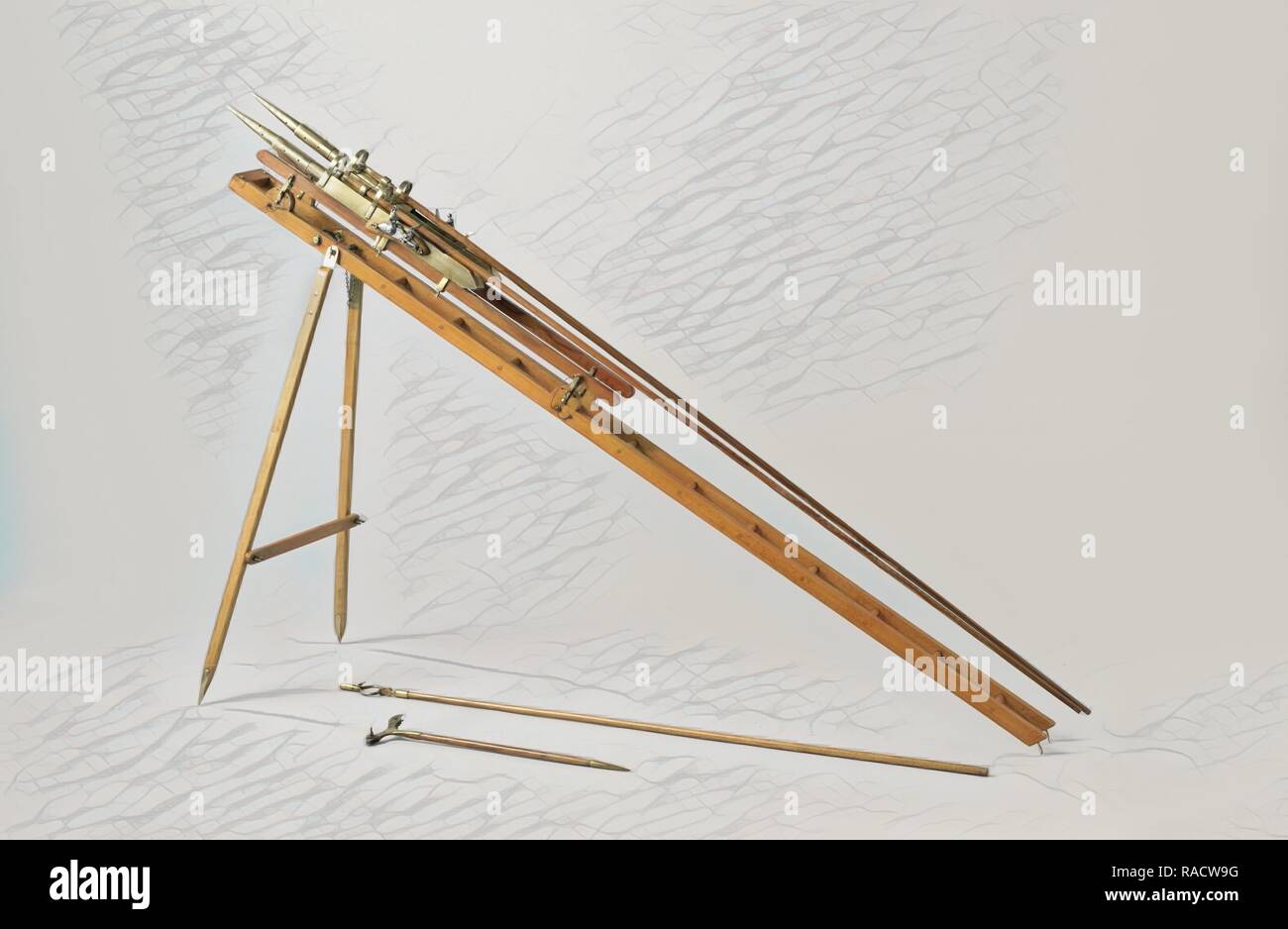 Model of two Congrevese rockets on launcher, William Congreve ...