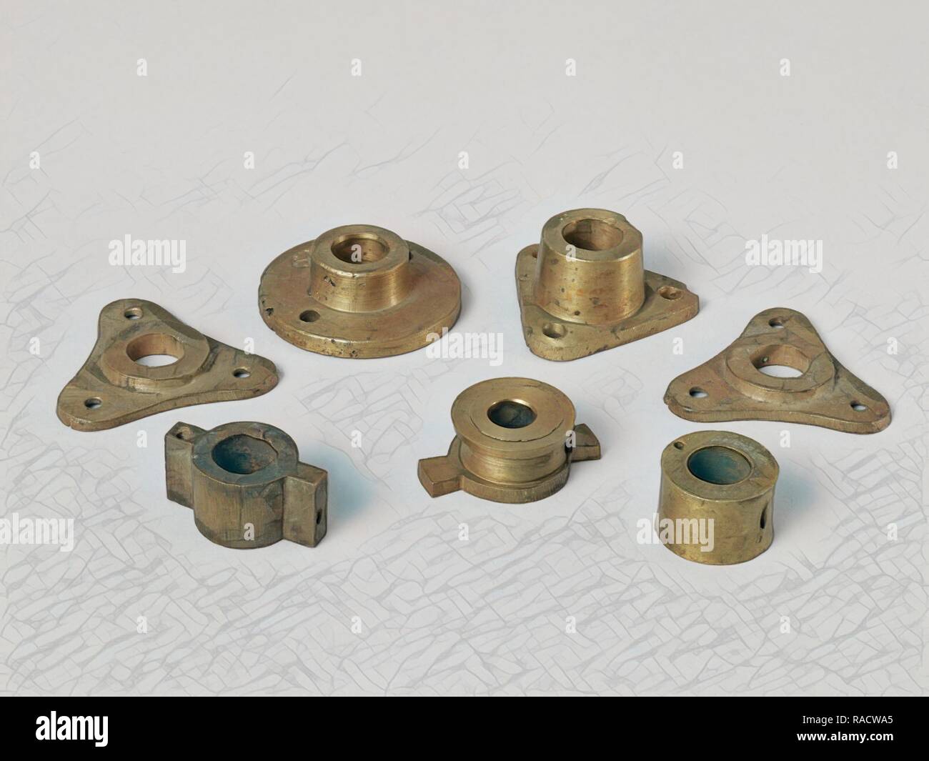 Seven metal woods for sheaves, Anonymous, 1850 - 186. Reimagined by ...