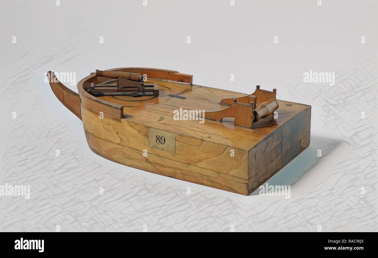 Model of two different designs for the gun platform on the bow ...