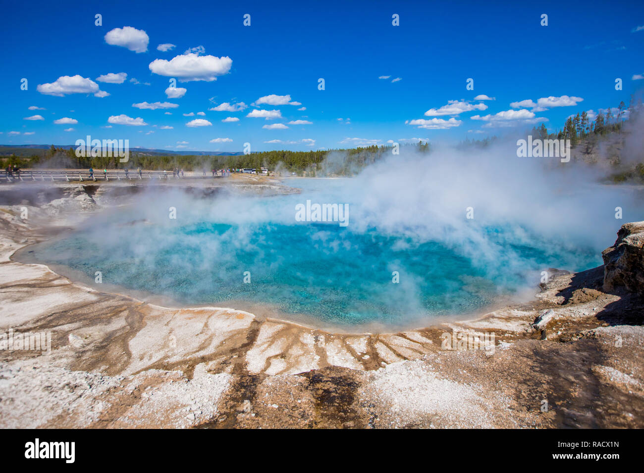 Rainbow Geyser, Yellowstone National Park, UNESCO World Heritage Site ...