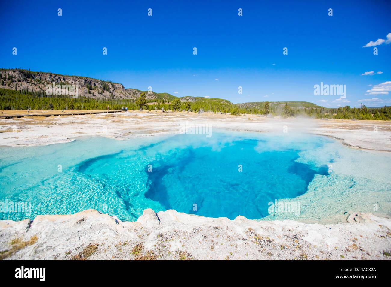 Rainbow Geyser and surreal the colors that the different bacteria ...