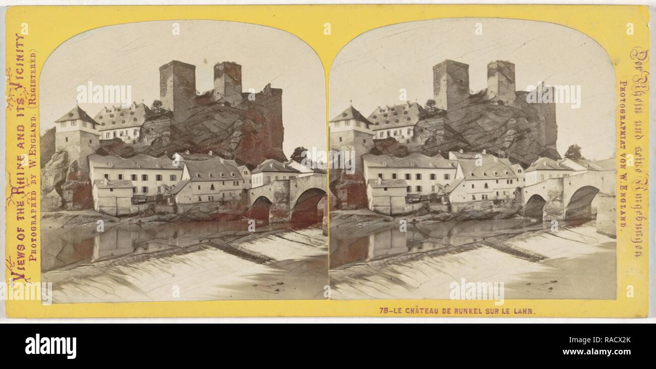 The Chateau the Runkel on the Lahn Germany, William England, 1860 - 187 ...