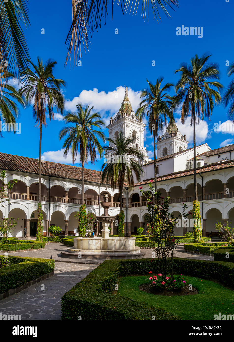 Cloister of Saint Francis Monastery, UNESCO World Heritage Site, Quito ...