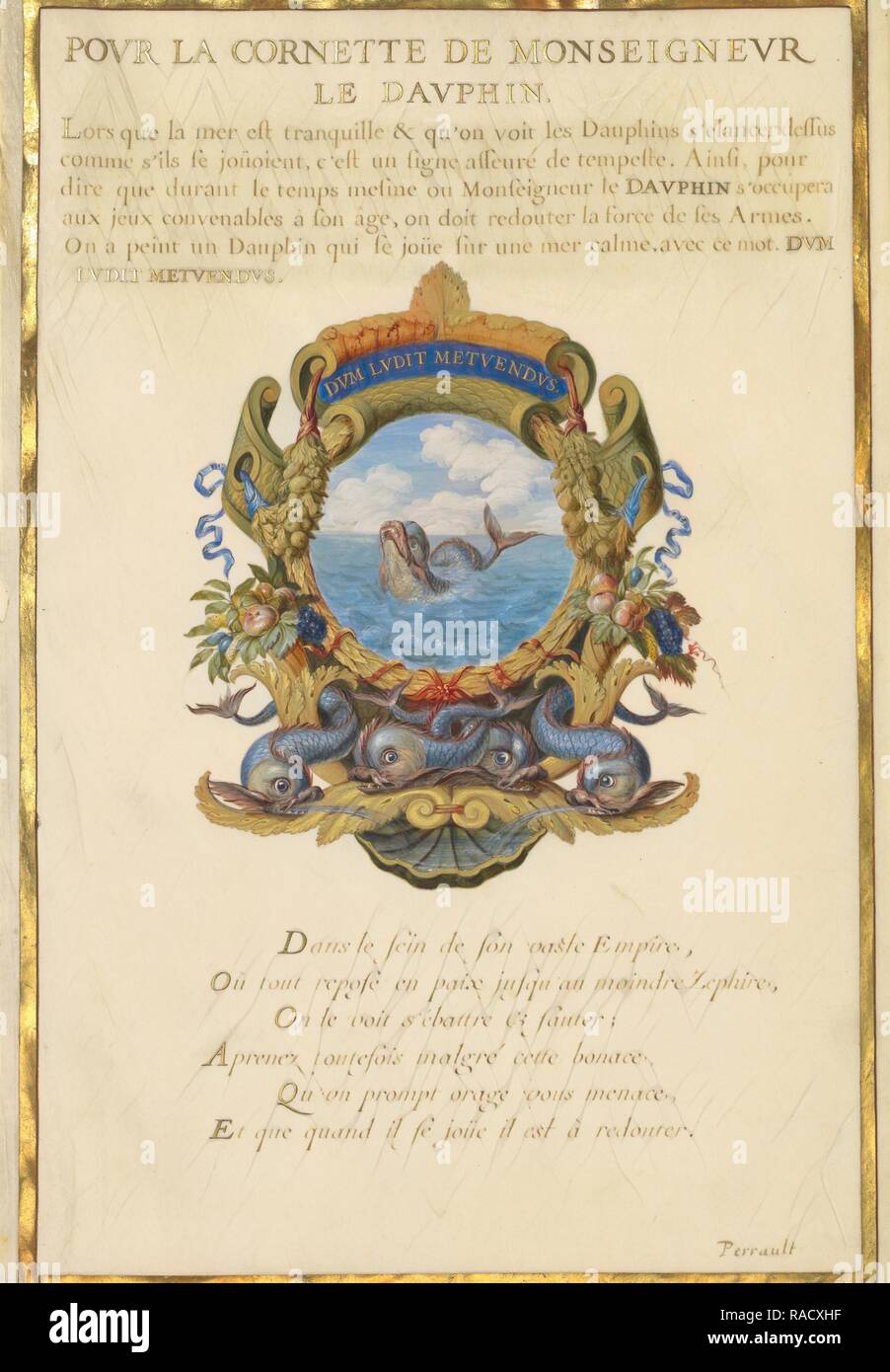 Escutcheon with a Sea Monster, Jacques Bailly (French, 1634 - 1679 ...