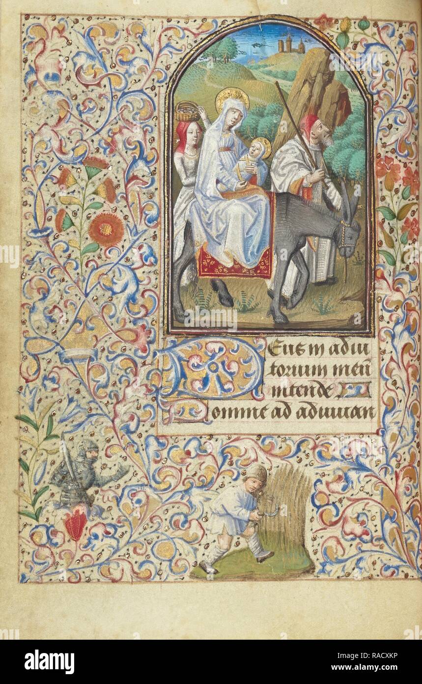The Flight into Egypt, Master of Jean Rolin II (Hand B) (French, active ...