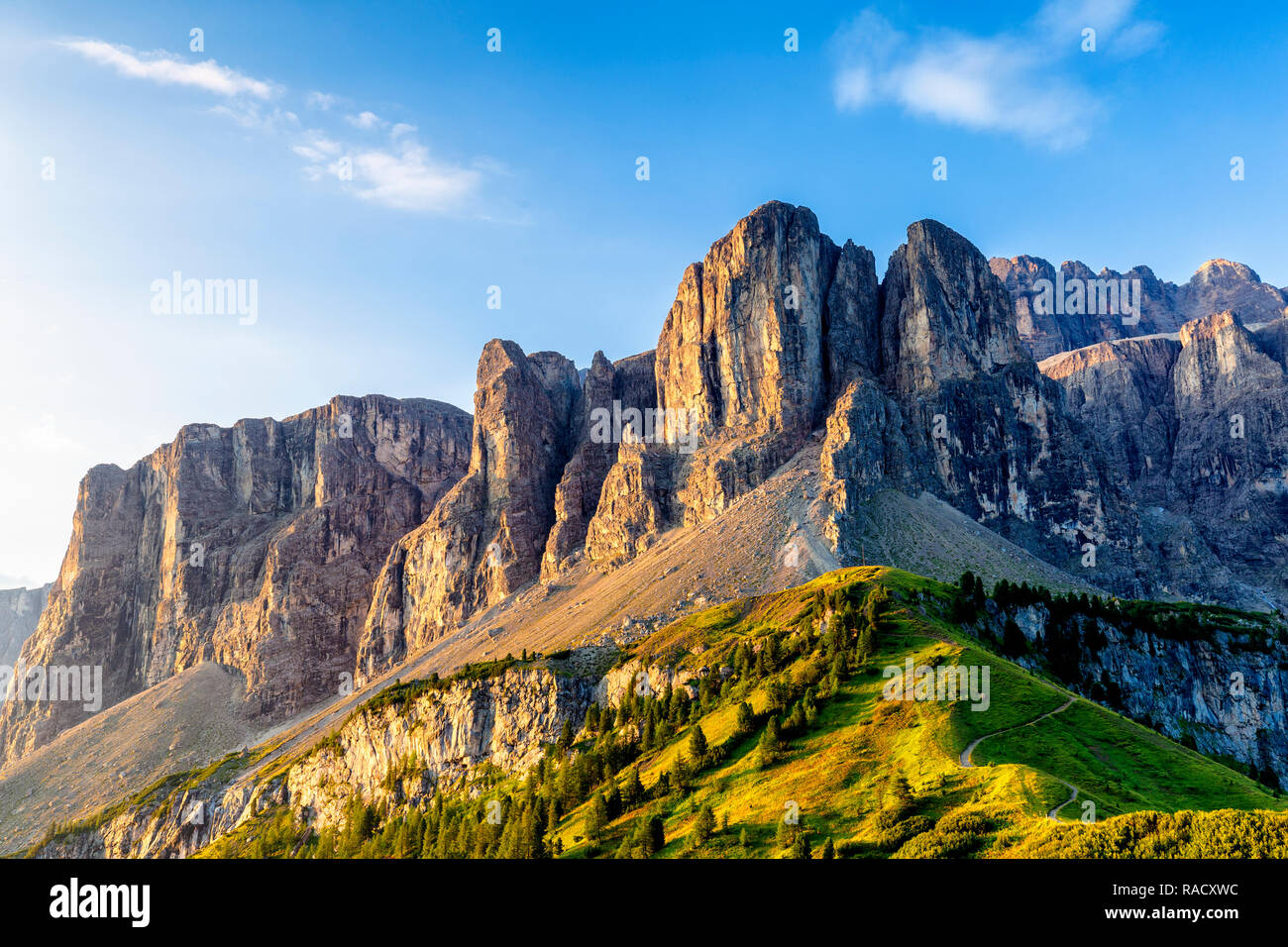 Sella Mountain Range, Gardena Pass, Gardena Valley, South Tyrol ...