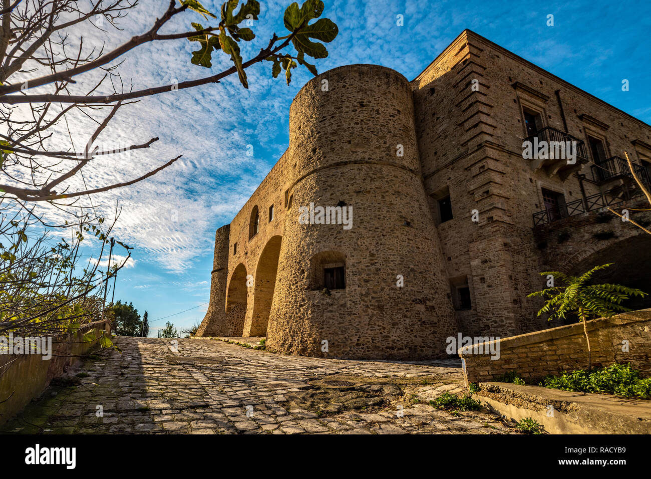 Italy Basilicata Bernalda Castle Stock Photo - Alamy