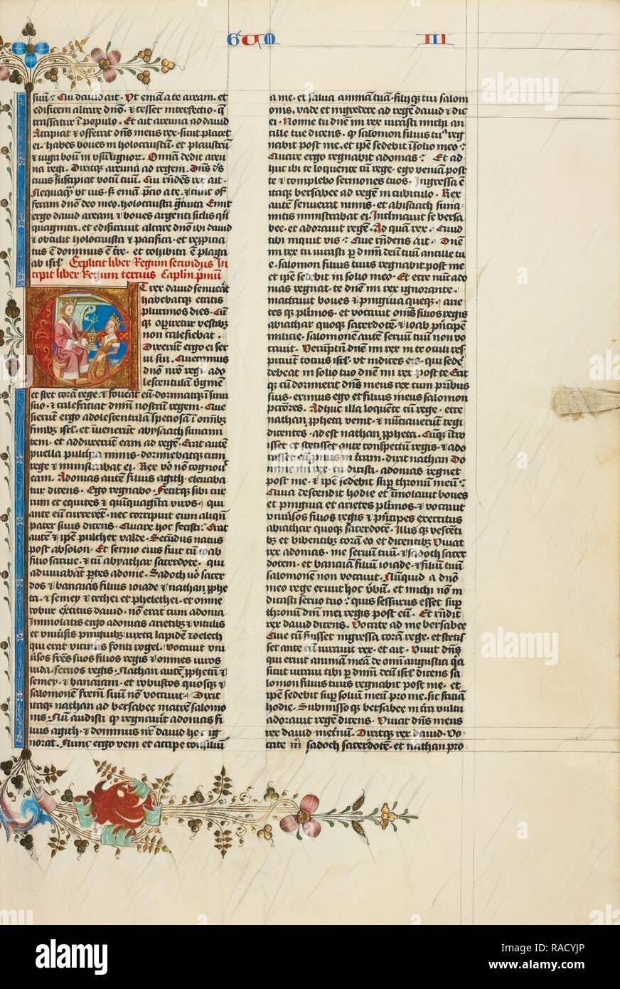 Initial E: Solomon and the Queen of Sheba, Circle of Stefan Lochner ...